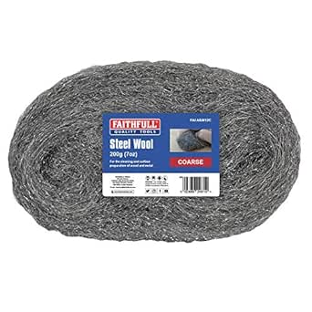 Faithfull Steel Wire Wool 200g Grit: COARSE : Buy Online at Best Price ...