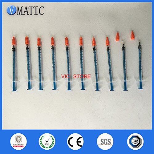 Amazon.com: Fast Selling 10 Sets Plastic Dispensing Blue Syringes 1Cc ...