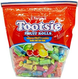 Tootsie Assorted Fruit Chew Rolls Fruity Flavored Candy - 37-oz ...