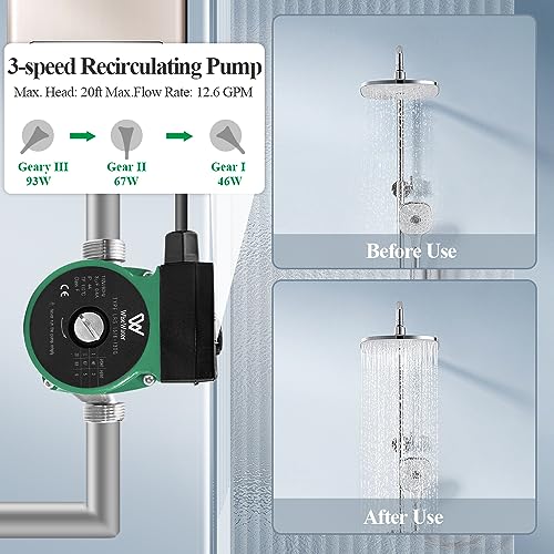 Wisewater Stainless Steel Hot Water Recirculating Pump 9780