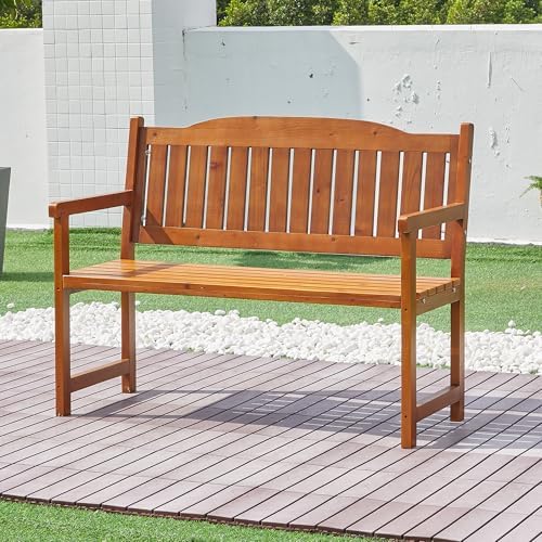 Amazon.com: Choosilay Outdoor Garden Bench Weatherproof, 2-Person Poly ...