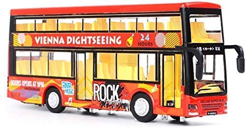 uma fashion Metal Die-Cast Luxury Pull Back Double Decker London Bus ...