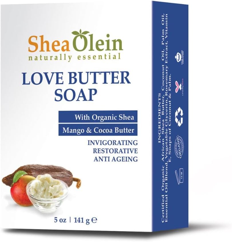 Amazon.com: Shea Olein Organic 5 oz Love Butter Soap with Shea Butter ...