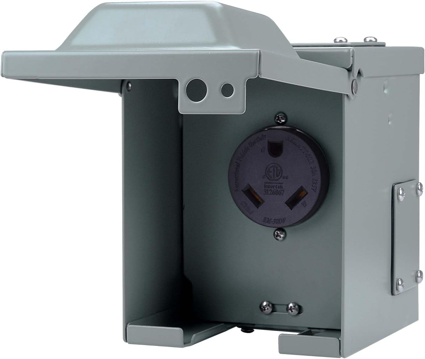 Geosiry 30 Amp RV Outlet Box, Enclosed & Lockable Nema TT-30R 125V RV ...