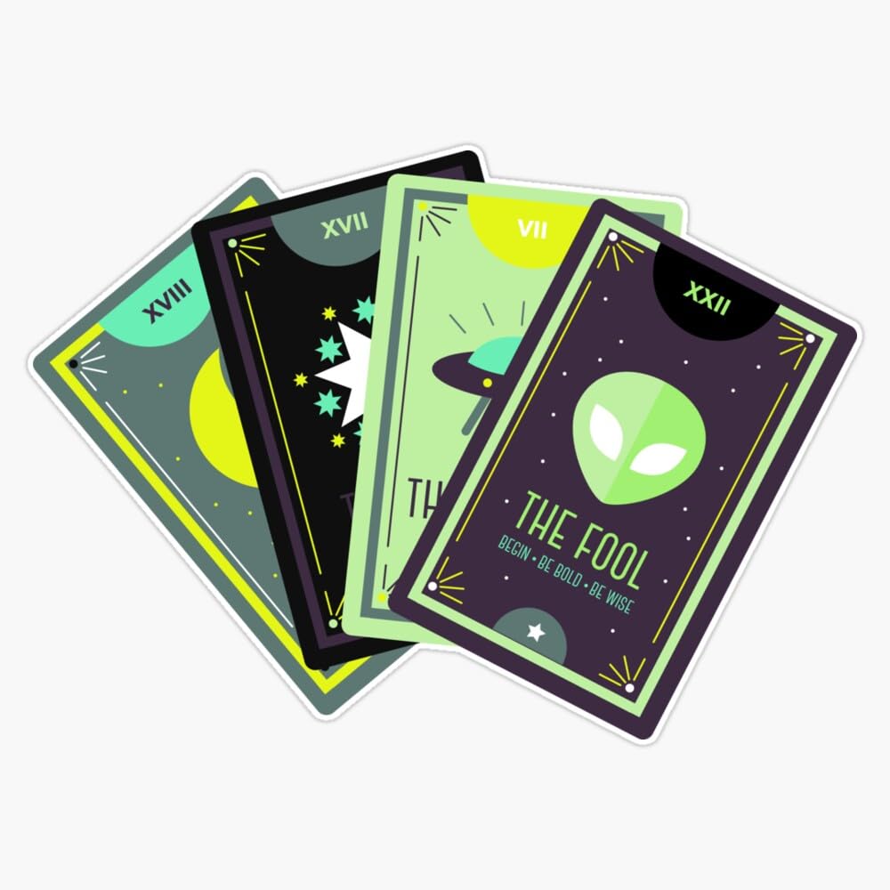 Amazon.com: Magnet Alien Tarot Deck (UFO) Magnetic Vinyl Sticker Decal ...