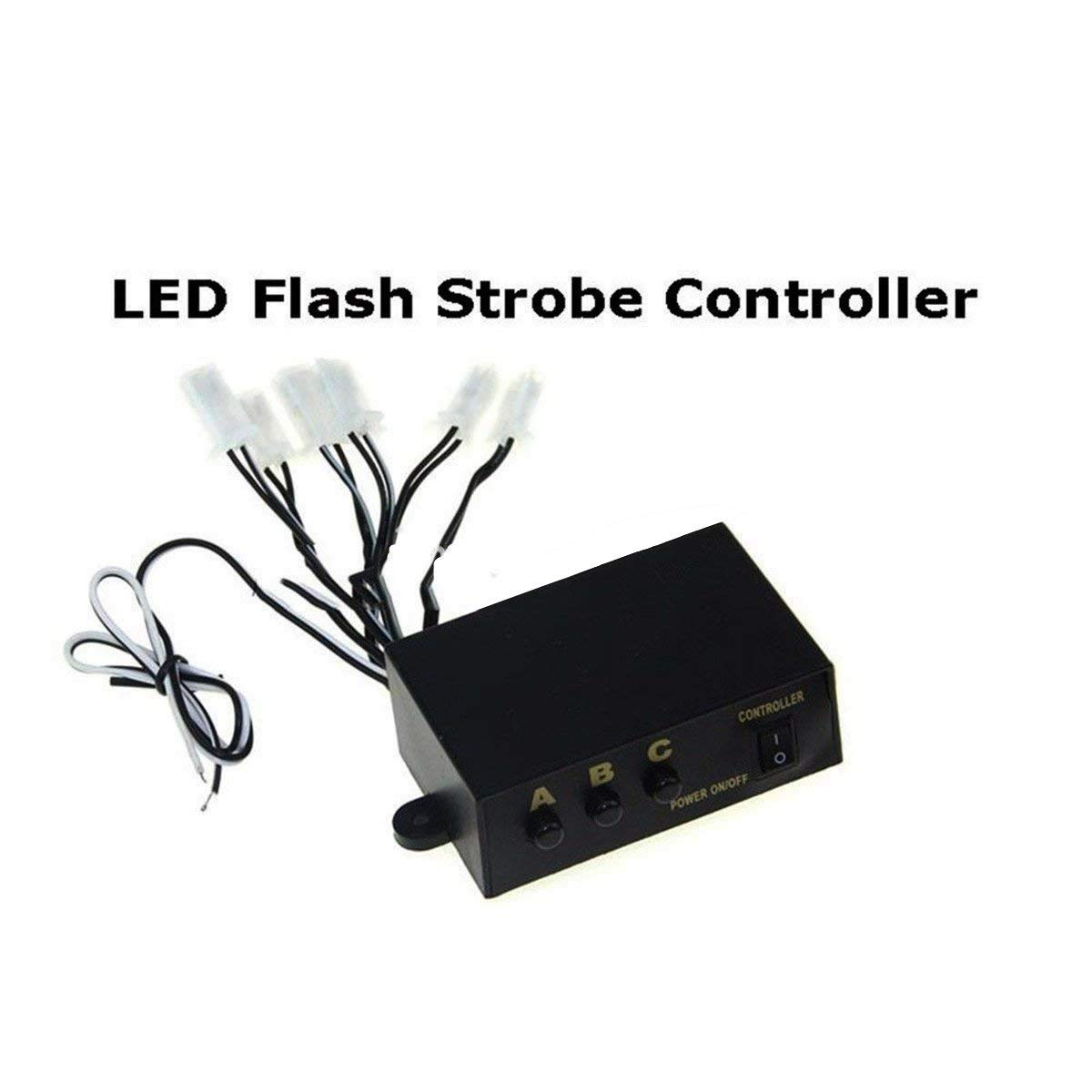 LED Strobe Controller 6-Mode LED Strobe Light Flasher Controller Box ...