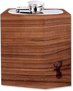 Petaca fabricado a mano en madera de nogal, 90ml : Amazon.es: Hogar y ...