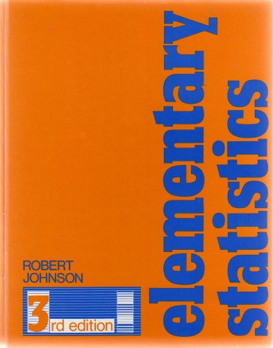 ELEMENTARY STATISTICS: 3RD EDITION: Robert R. Johnson: Amazon.com: Books