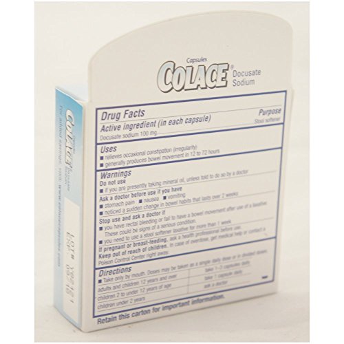 Snapklik.com : Colace Stool Softner 100 Mg Capsules 10 Ea