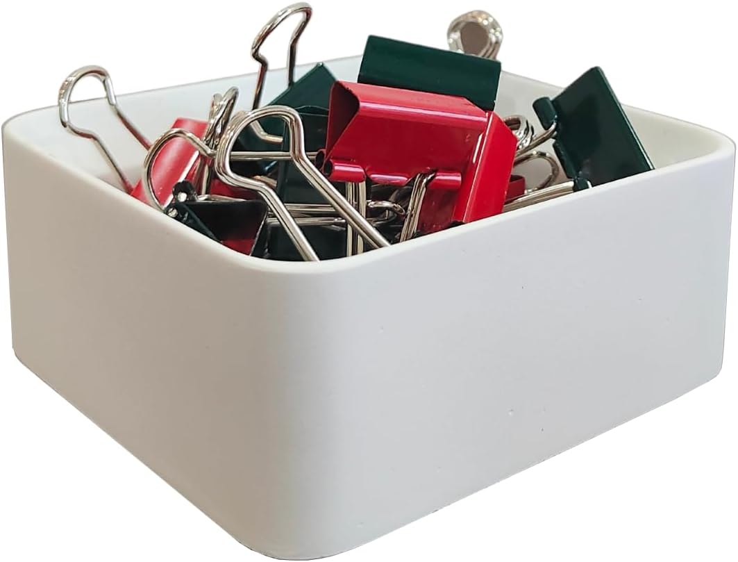 Amazon.com : Litacimi Paper Clip Holder, Concrete Paper Clip Dispenser ...