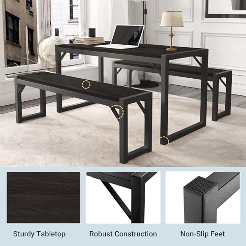 Snapklik.com : Allewie 3-Piece Kitchen Dining Table Sets