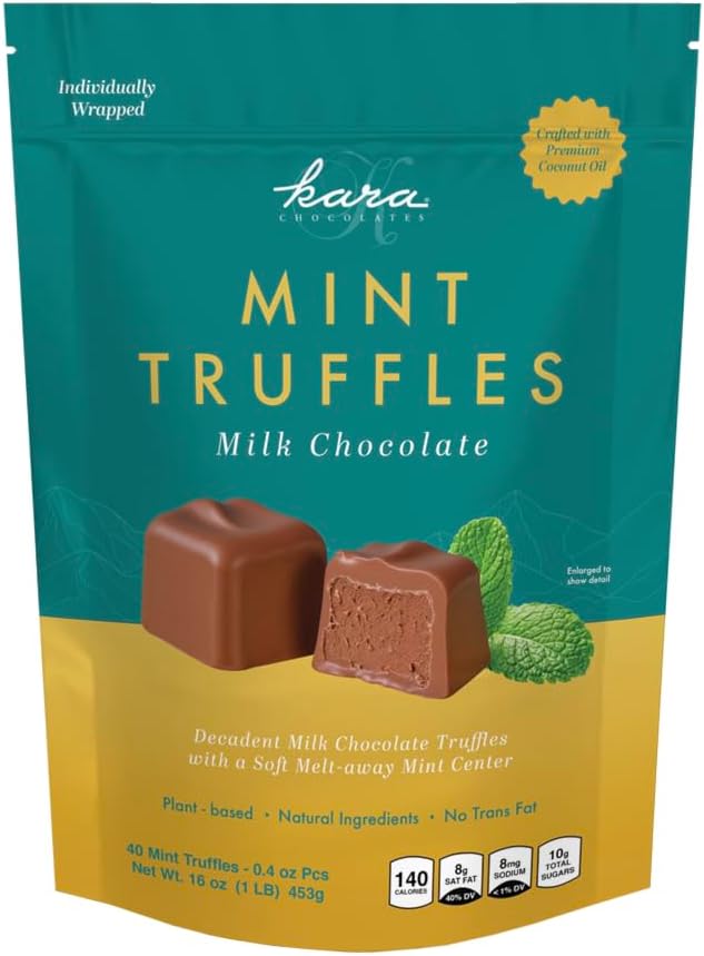 Amazon.com: Kara Chocolates Mint Chocolate Truffles Individually ...