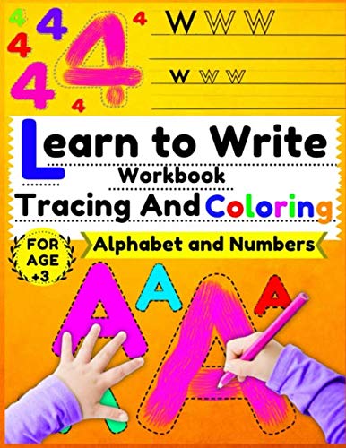Learn to Write Workbook Tracing And Coloring Alphabet and Numbers ...