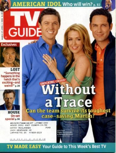 TV Guide March 27, 2006 Eric Close & Poppy Montgomery & Enrique ...