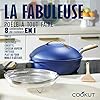 COOKUT La Fabuleuse Poêle 8-en-1 avec Panier Vapeur et Spatule