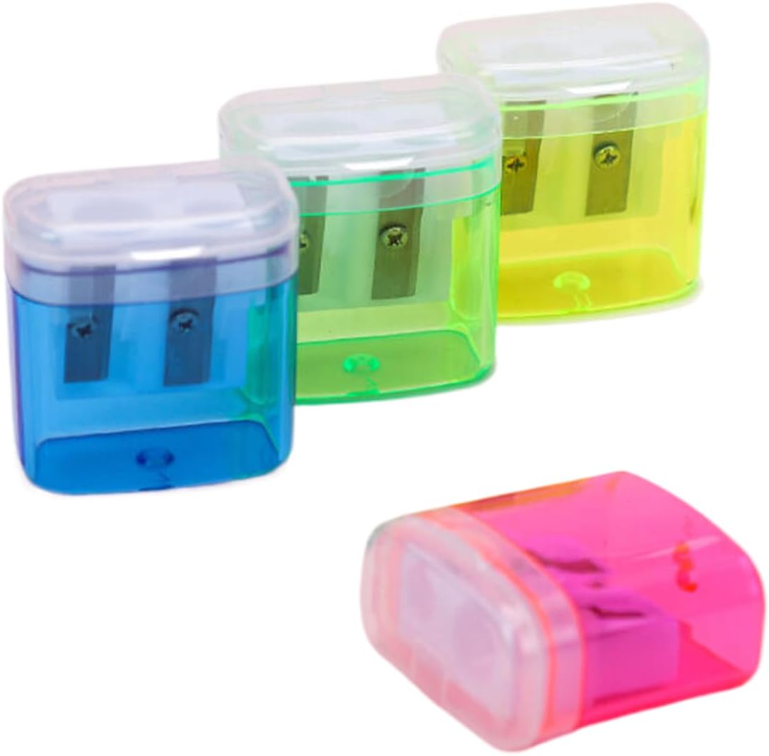 Catelves 4 Stück 4 Farben Anspitzer mit Behälter, Spitzer mit Dose ...