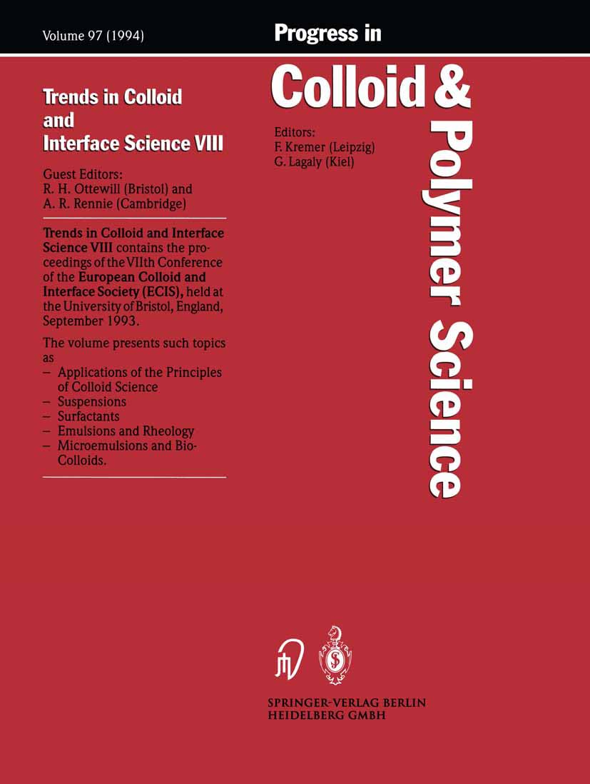 Trends in Colloid and Interface Science VIII (Progress in Colloid and ...