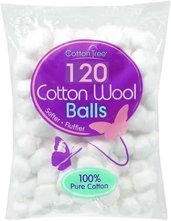 Cotton Tree 100 Percent Pure Cotton, Super Soft, Pack of 120 : Amazon ...