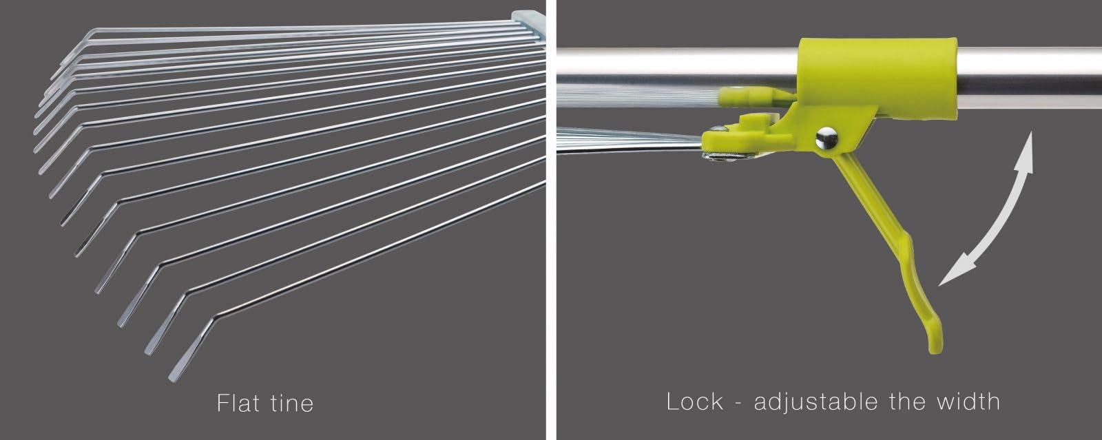 Snapklik.com : MLTOOLS Garden Leaf Rake 64-inch Adjustable Garden Rake ...