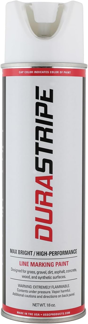 DuraStripe Inverted Utility Marking Spray Paint 18oz (White) - Amazon.com