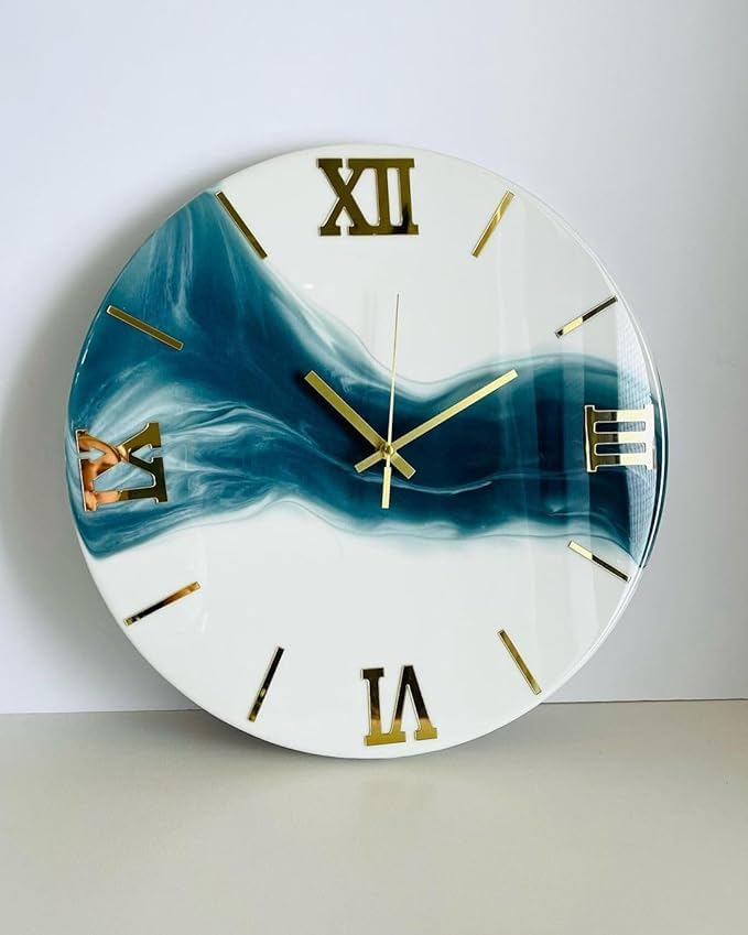 Buy Myenal Modern Luxury Resin Wall Clock | 40 * 40 cm (16 inch ...