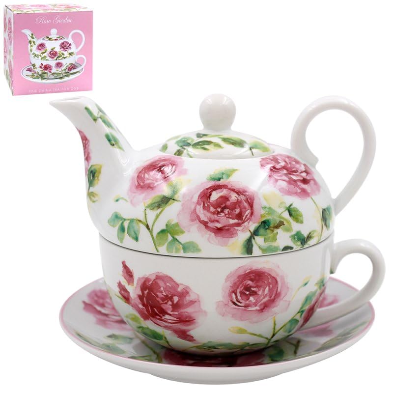 Rose Garden Tea for One TeaPot - The Leonardo Collection Lesser & Pavey ...