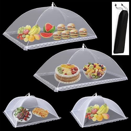 Amazon.com: SPANLA Mesh Food Covers, 8 Pack Large and Tall Food Covers ...