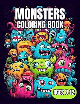 Monsters Coloring Book: Monstrous Adventures: A Whimsical Black and ...