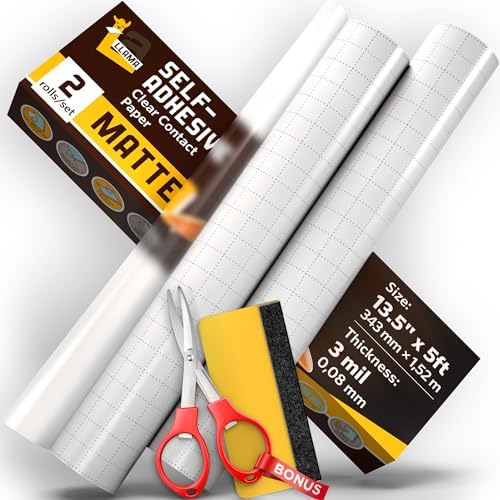 Amazon.com - Matte Clear Contact Paper Roll 13.5 x 5ft - Multipurpose 2 ...