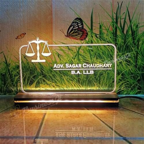 Advocate Acrylic Laser Engraved Table Sign Stand, Laser Engraved ...