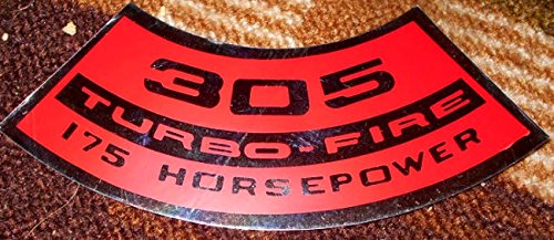 CHEVY 302 TURBO-FIRE 290 HP AIR CLEANER TOP LID DECAL - STICKER ...