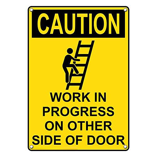 Weatherproof Plastic Vertical OSHA Caution Work in Progress On Other ...