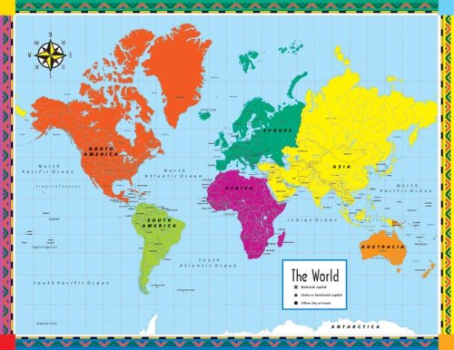 Map of the World Cheap Chart: Carson-Dellosa Publishing: 0017257361563 ...