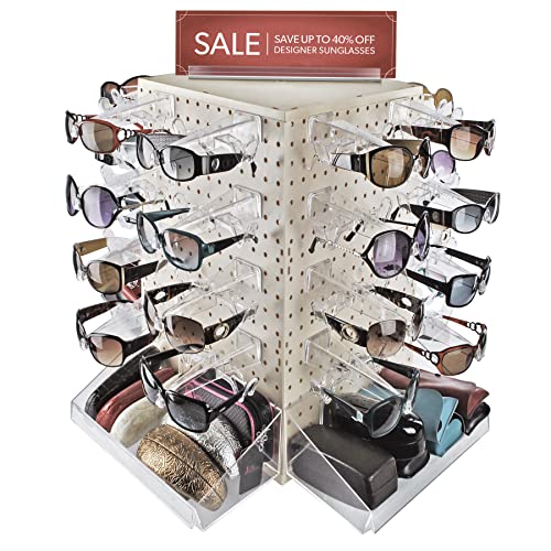 Snapklik.com : Azar Displays 701414-WHT Rotating Display Stand - 4 ...