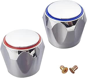 Replacement Cold and Hot Tap Top Head Covers Bathroom Kitchen Sink Tap ...
