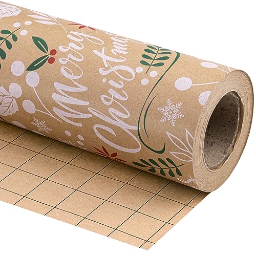 Snapklik.com : WRAPAHOLIC Kraft Christmas Wrapping Paper - Mini Roll ...