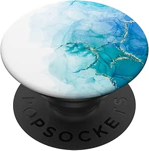 Opalescent Vibrant Colors, Blue Golden Green Turquoise White PopSockets ...