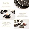 Amazon.com | DUJUST 6 pc Porcelain Tea Saucers, 6 inch, Luxury British Style Coffee Cup Saucers ...