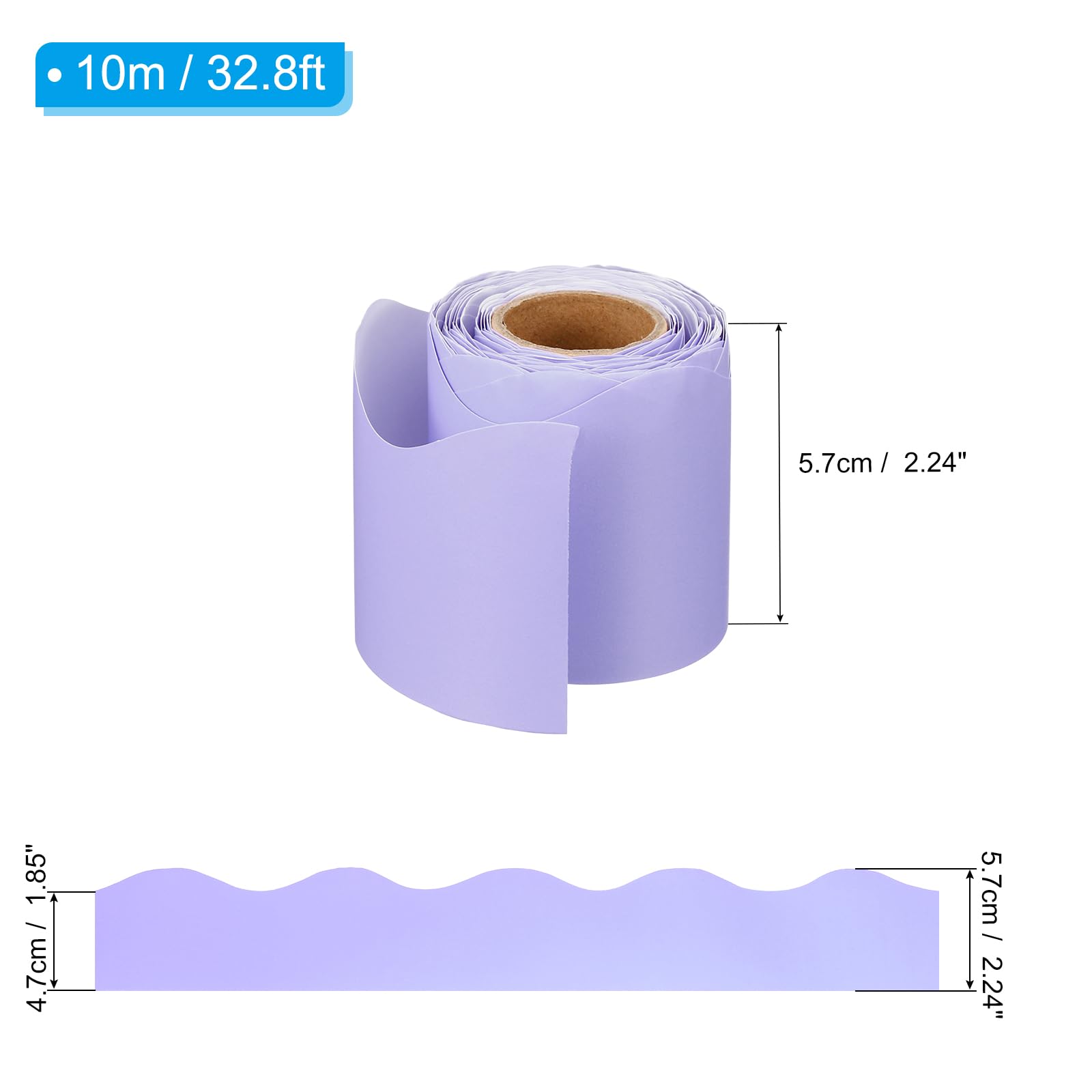 PATIKIL 2.24″ x 32.8Ft Bulletin Board Border,Scalloped Trim Strips Wall ...