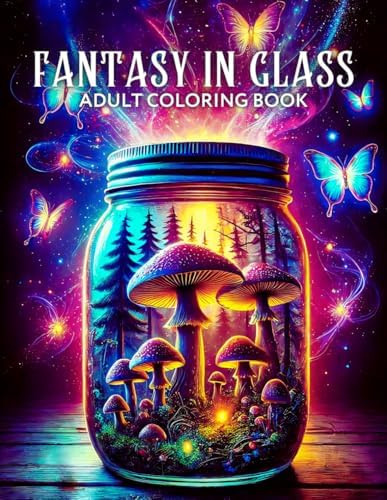 Amazon.com: Fantasy in Glass Adult Coloring Book: Whimsical Designs ...