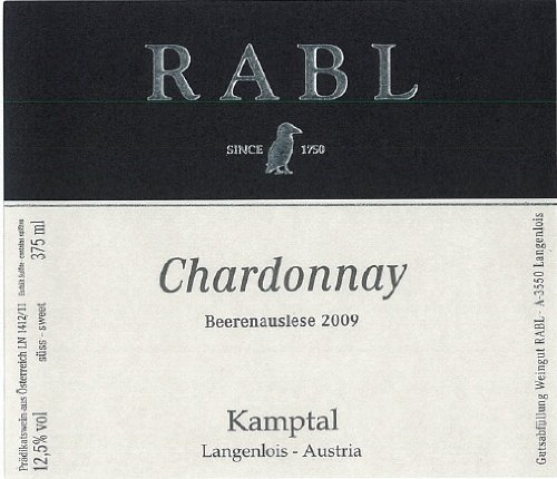 2009 Rabl Chardonnay Beerenauslese 375 mL at Amazon's Wine Store