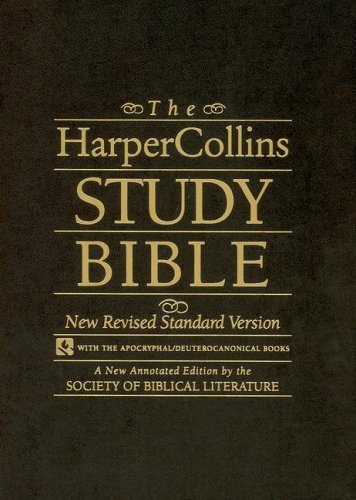 The HarperCollins Study Bible black leather: New Revised Standard ...