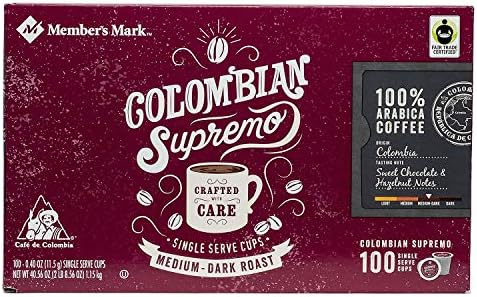 Amazon.com: Member's Mark Colombian Supremo Coffee 100 tazas ...