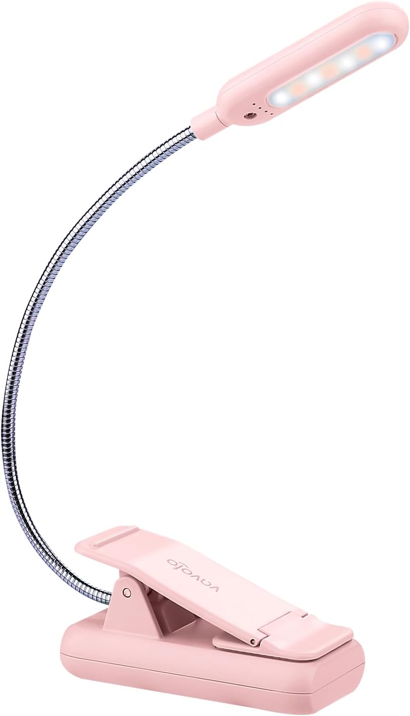 VAVOFO Rechargeable Book Light, Blue Light Blocking, Amber 1600K Clip ...