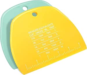2 Pieces Dough Scraper Food Safe Plastic Dough Cutter Bench Scraper ...