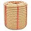 Hemp Rope 1 Inch x 100 Ft Twisted Manila Rope 1 Inch Natural Thick Rope ...