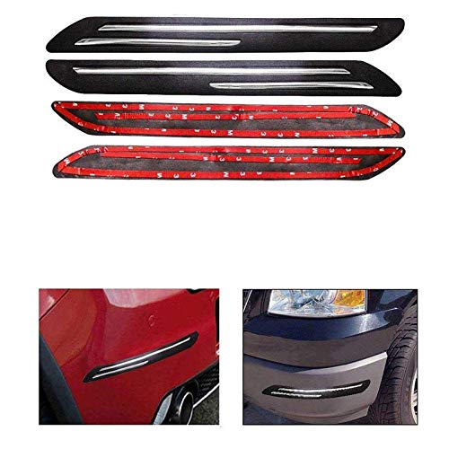 S.M.T. Leader Black Bumper Protector with Chrome Line for Tata Tiago ...