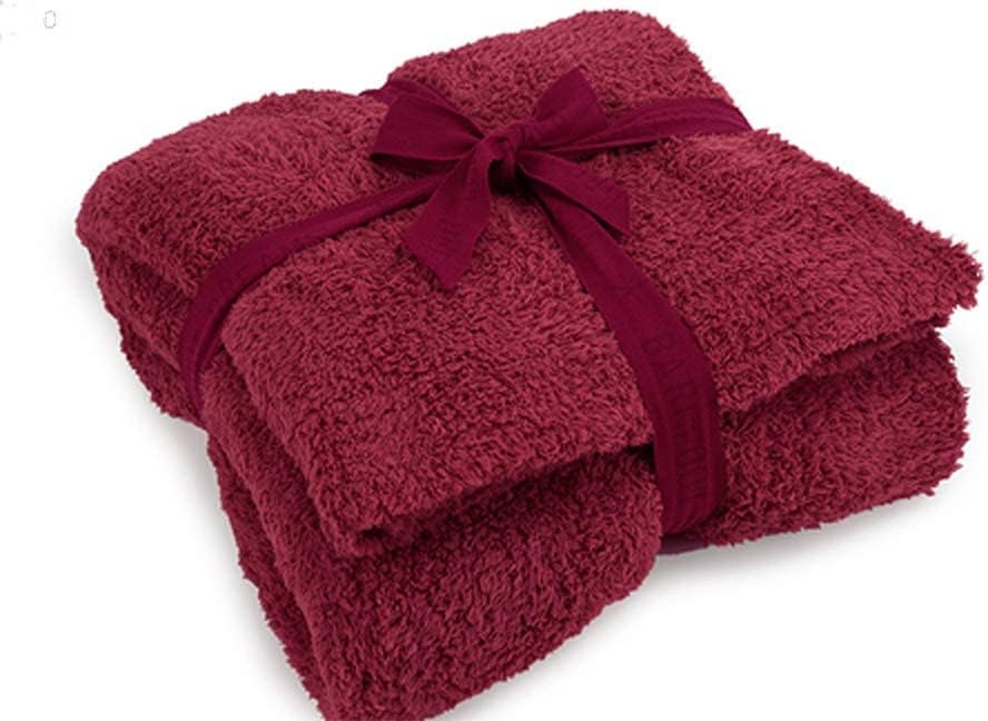 Amazon.com: Barefoot Dreams Cozy Chic Throw Blanket (Cranberry),B503 ...