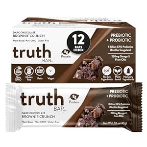 Amazon.com : Truth Bar Prebiotic & Probiotic Keto Snack Vegan Bars with ...