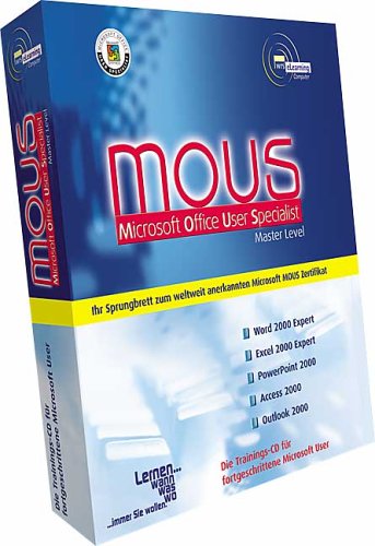 MOUS Master Level. MS Word 2000 Expert, MS Excel 2000 Expert, MS PowerPoint 2000, MS Access 2000 ...